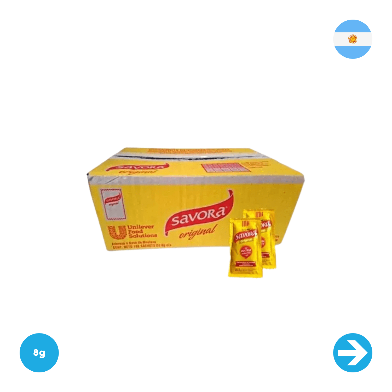 Caja Savora Mostaza 8Gr X 196 Units - Walmart.com