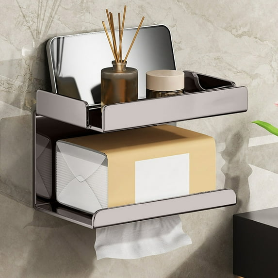 Caja de papel higiénico de pared, portarrollos de papel higiénico, soporte para papel higiénico ...