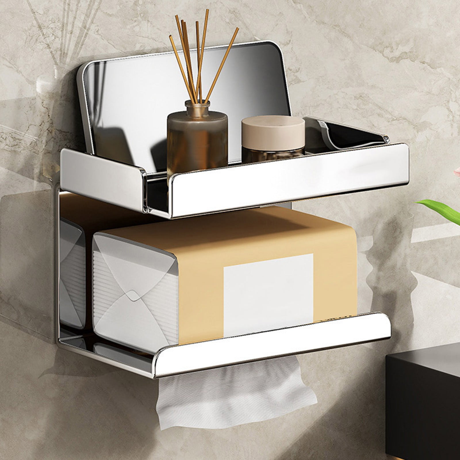 Caja de papel higiénico de pared, portarrollos de papel higiénico, soporte para papel higiénico ...