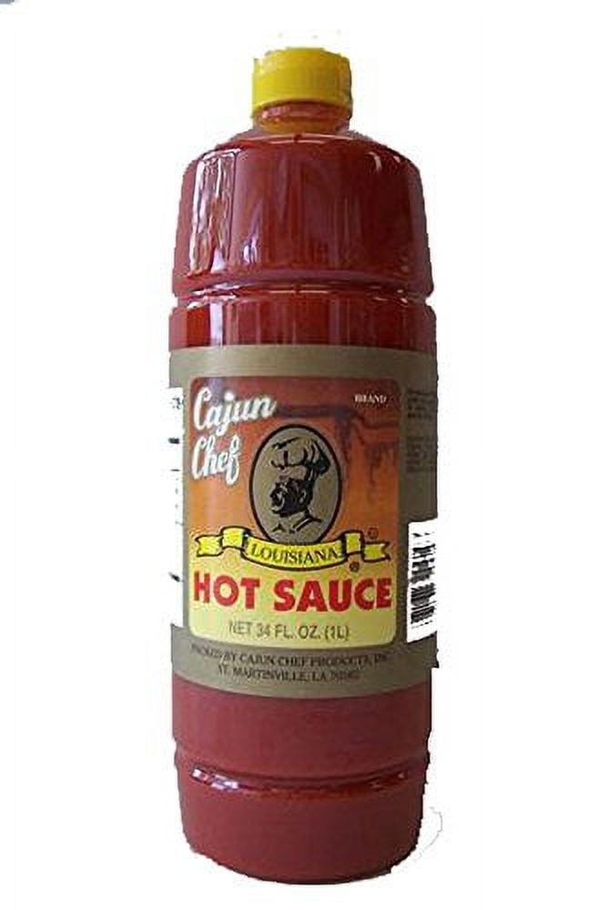 Cajun Chef Louisiana Hot Sauce, 34 oz Bottle for Authentic Cajun Flavor ...
