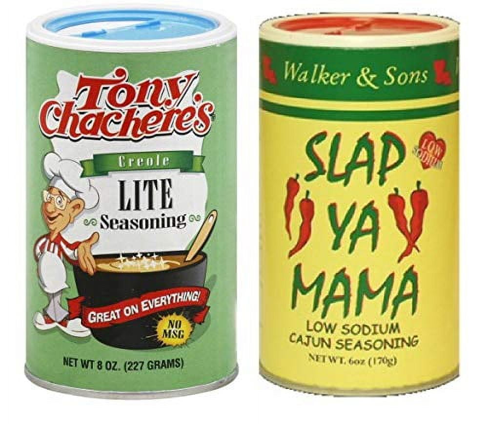 Cajun Creole Low Salt No MSG Seasoning Bundle - 1 each of Tony Chachere ...