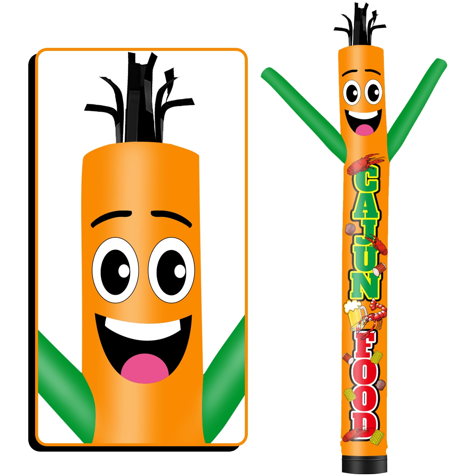 Cajun Food Inflatable Tube Man (9''Diameter) Wacky Wavy Dancing Guy for ...