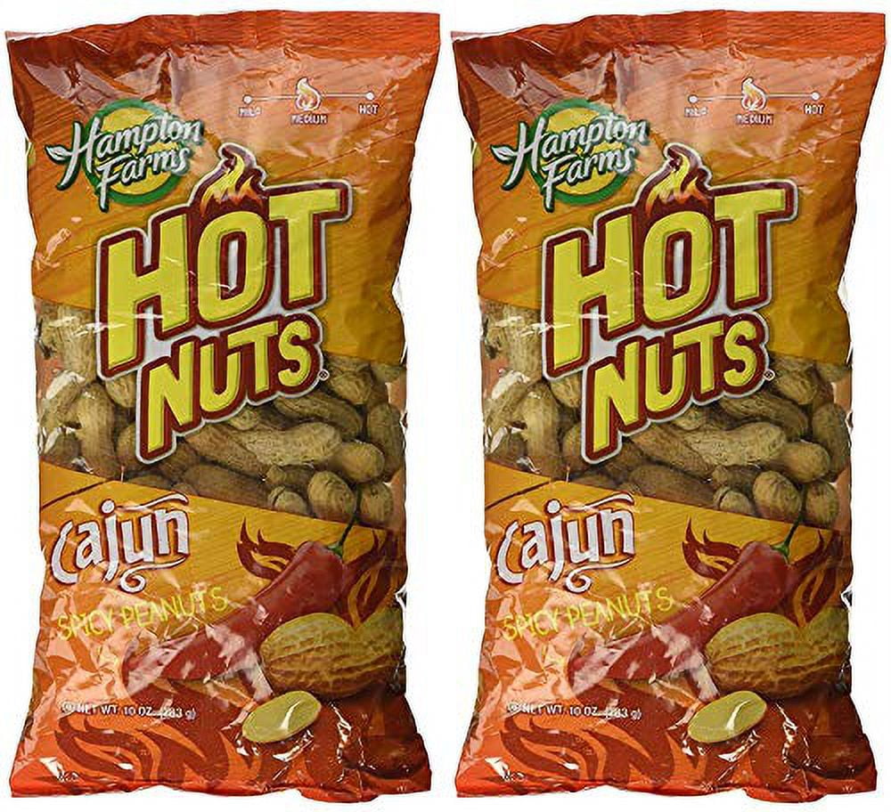Cajun Hot Nuts, Spicy Roasted in the Shell - 10 oz Pack of 2 - Walmart.com