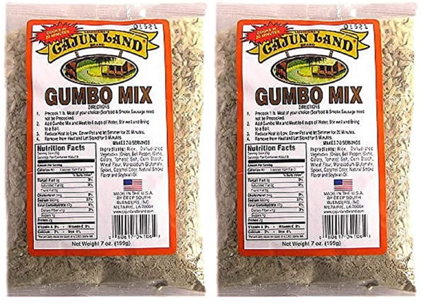 Cajun Land No MSG STF9 Gumbo Mix, 7 Ounce Bags (Pack of Two) - Walmart.com
