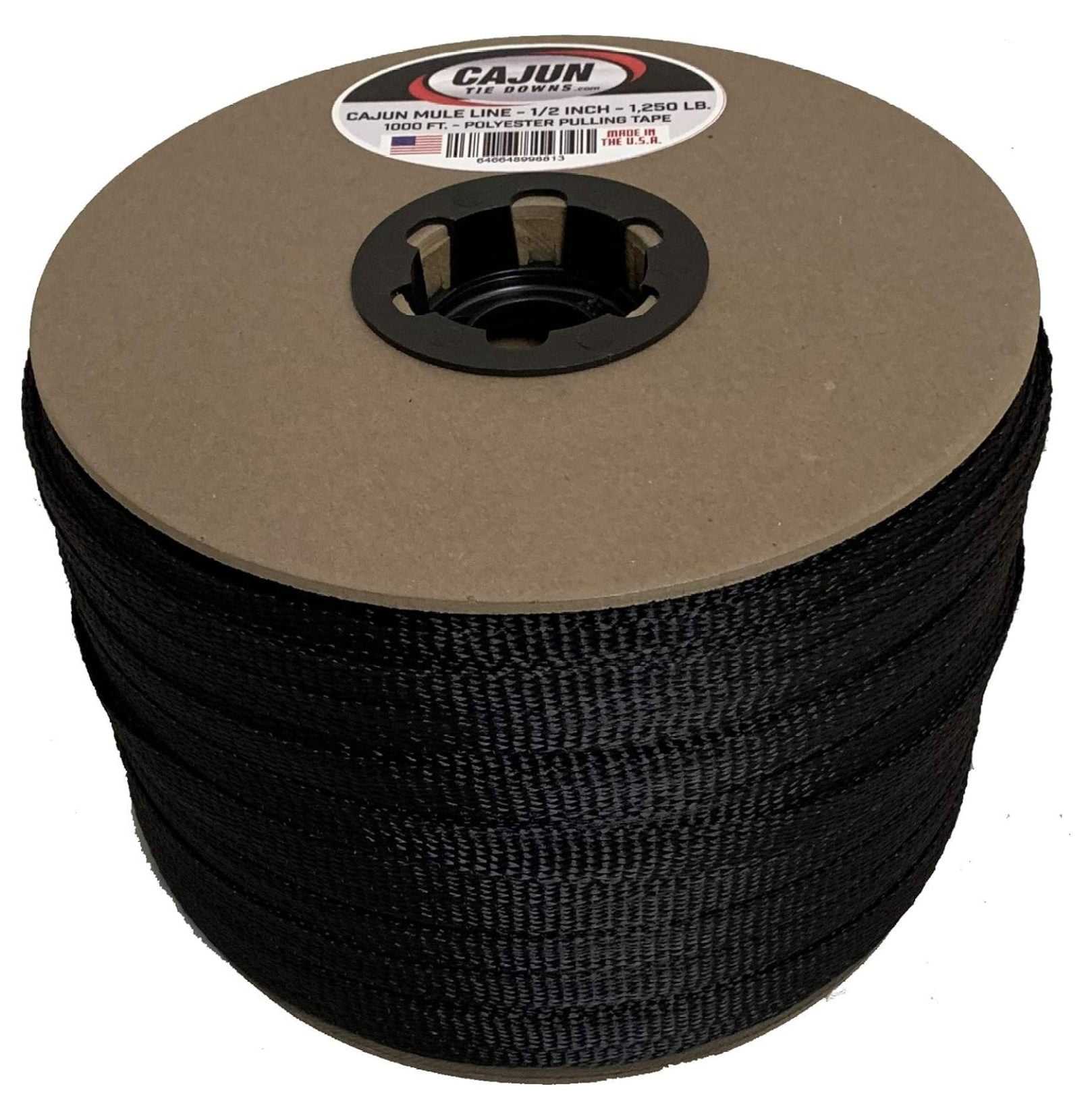 Cajun Pull Line - 3/4 Inch Black - 2,000 lb. - Pull Tape - Polyester ...