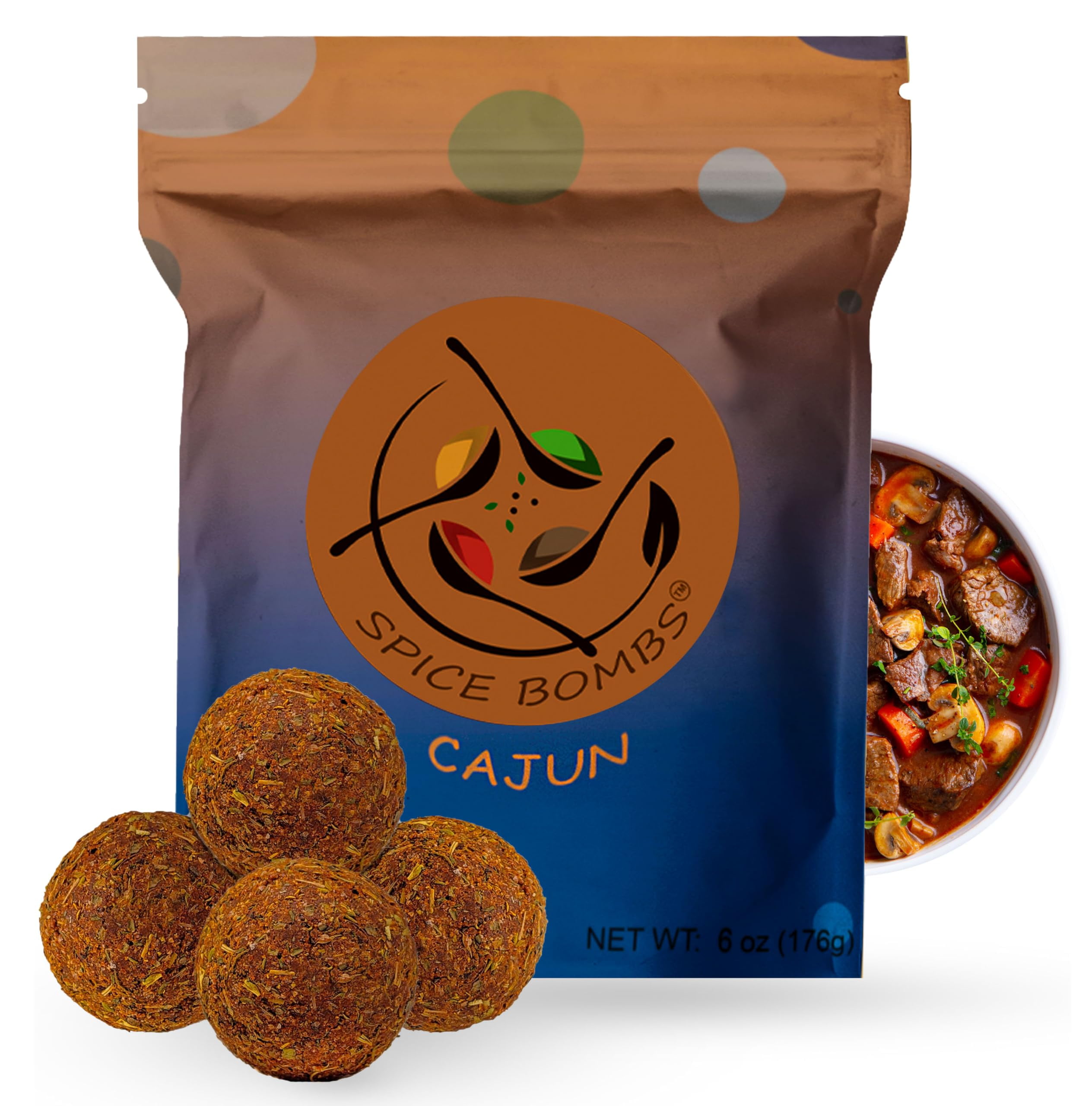 Cajun Spice Bombs Seasoning OKA4 Pack of 4 - Spice Mix for Soup, Stew ...