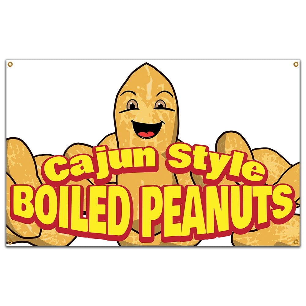 Cajun Style Boiled Peanuts 60" Banner Concession Stand Food Truck ...