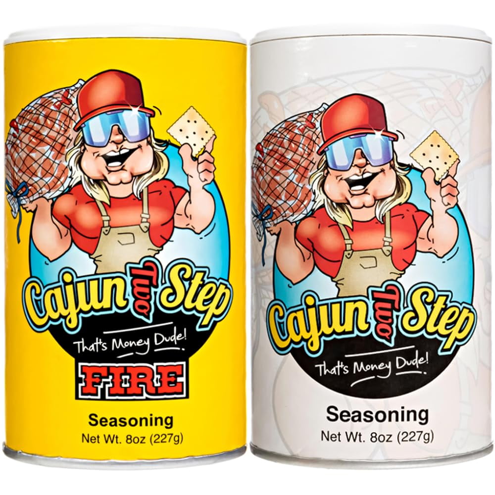 Cajun Two Step Cajun YPF5 Seasoning by StaleKracker Variety Bundle - 2 pck, Original & Fire ...