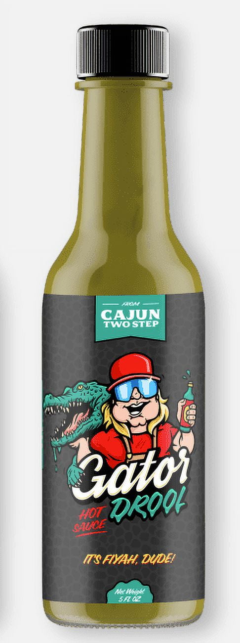 Cajun Two Step Gator Drool, Liquid Hot Sauce, Green Sauce, 5 oz Bottle ...