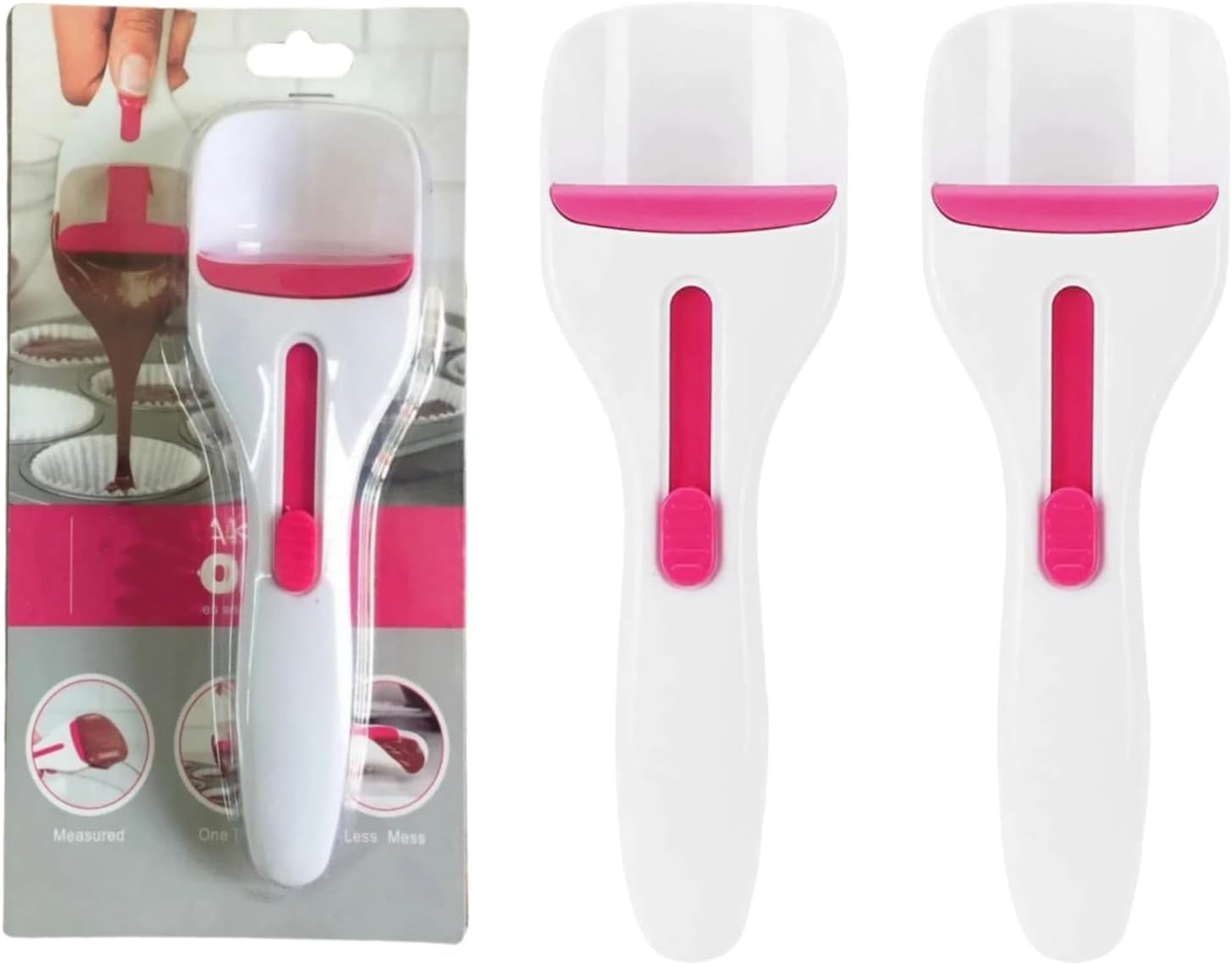 Cake Batter Distribution Scoop, One-Touch Sliding Button for Even ...