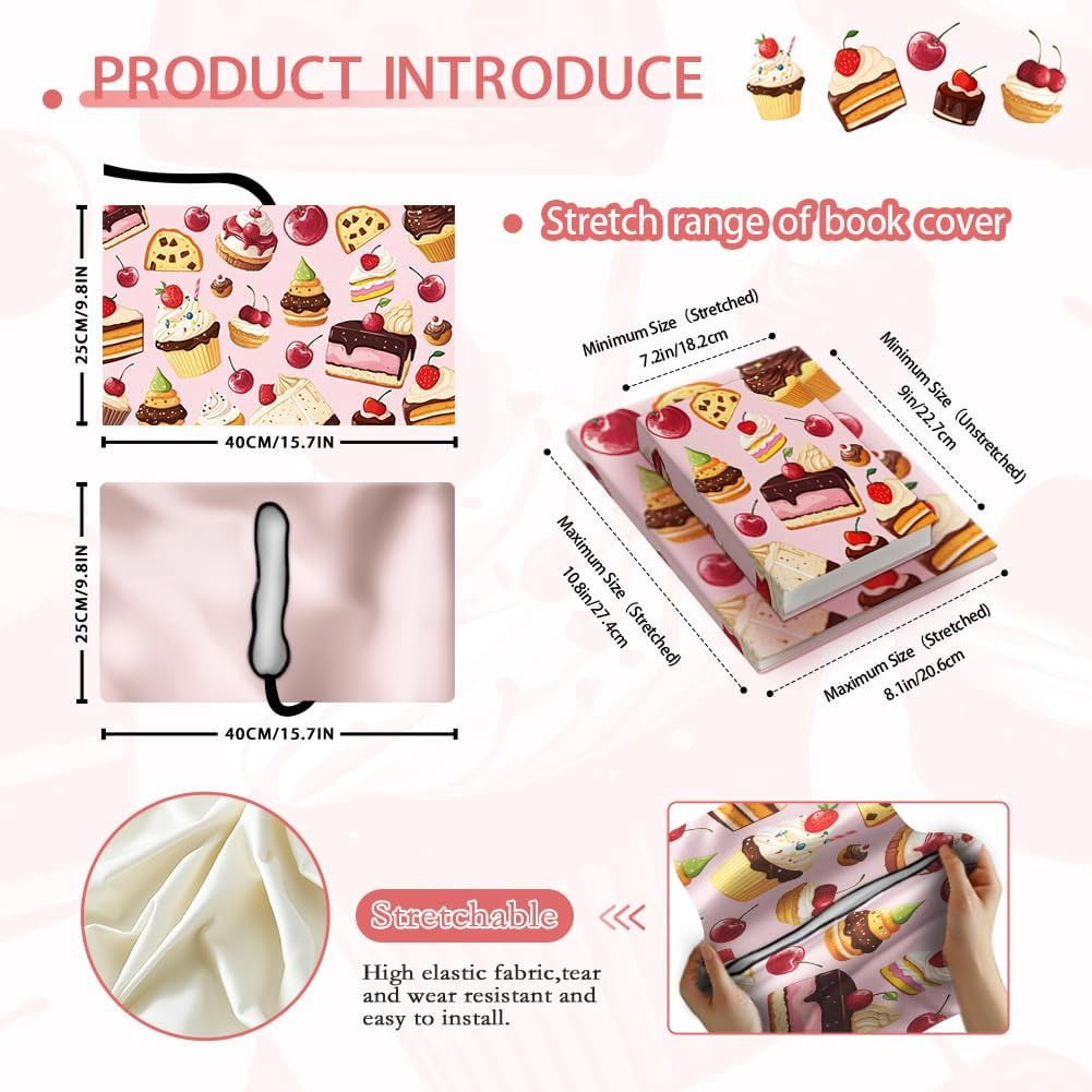 Cake Book Cover Stretchable Book Cover Jumbo Fabric Book Covers ...