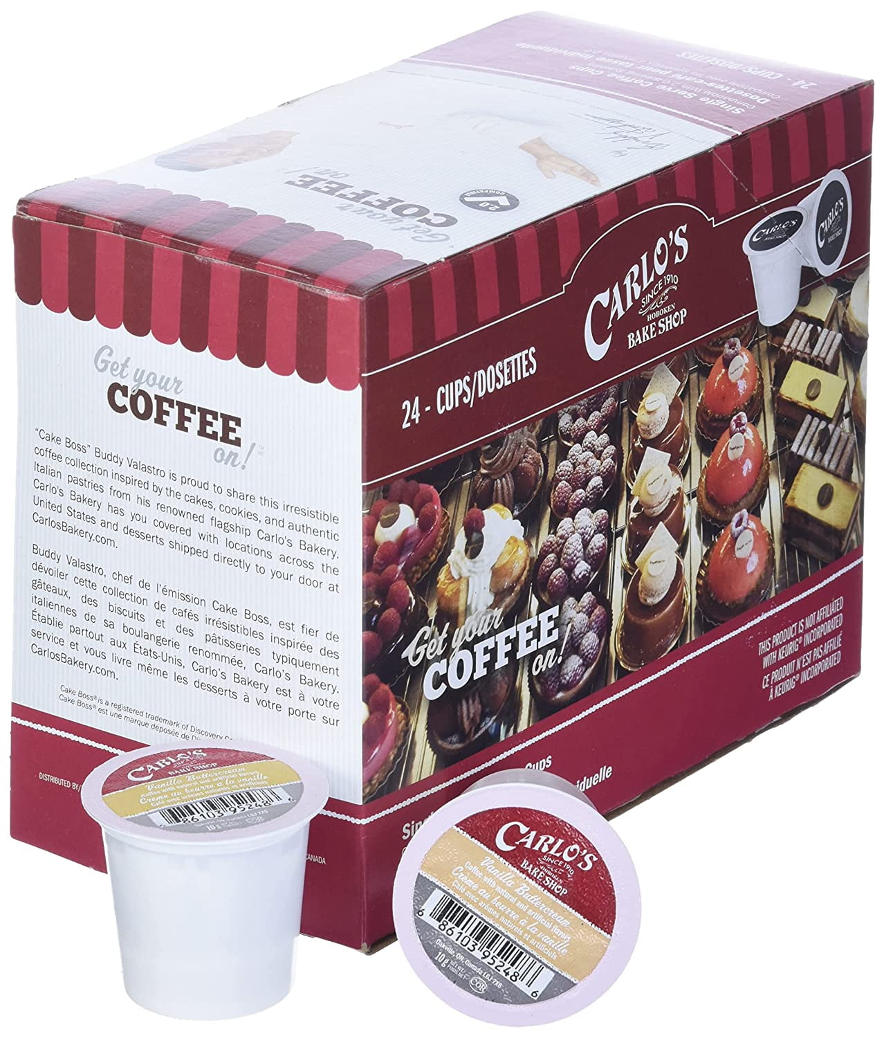 Cake Boss Vanilla Buttercream Medium Roast Coffee, for Keurig K Cups ...