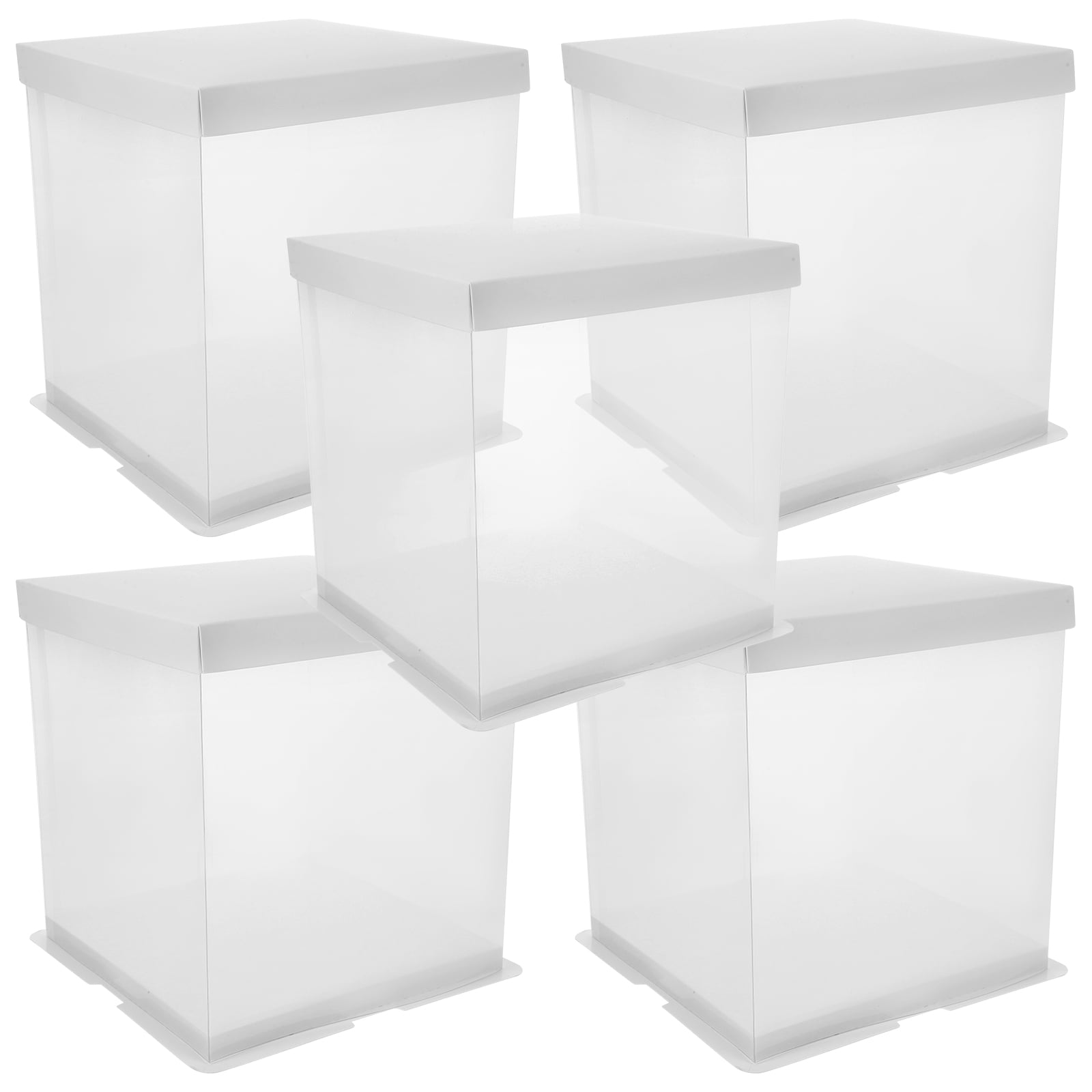 Cake Box Bakery Boxes with Handles Birthday Paper Cups Plastic ...