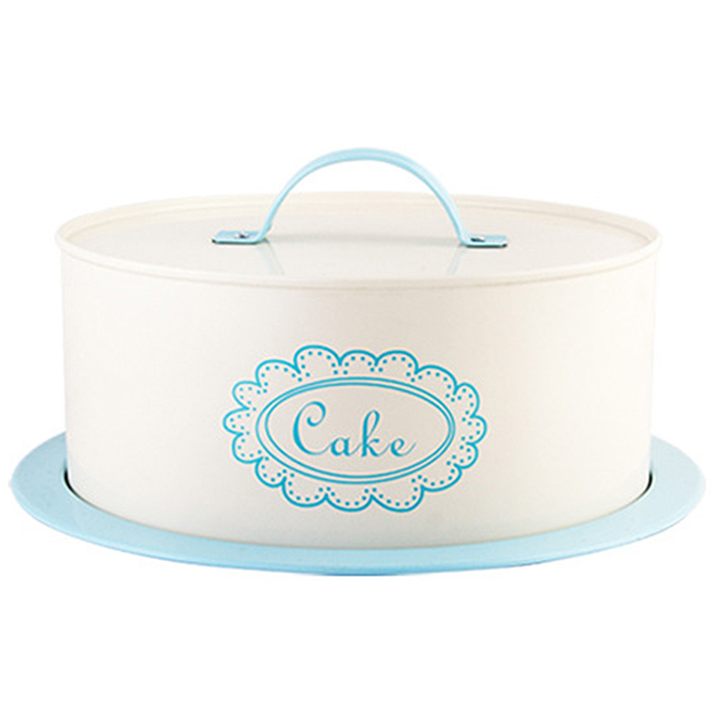 ifundom Metal Cake Carrier with Lid and Handle, Cake Storage Tin ...