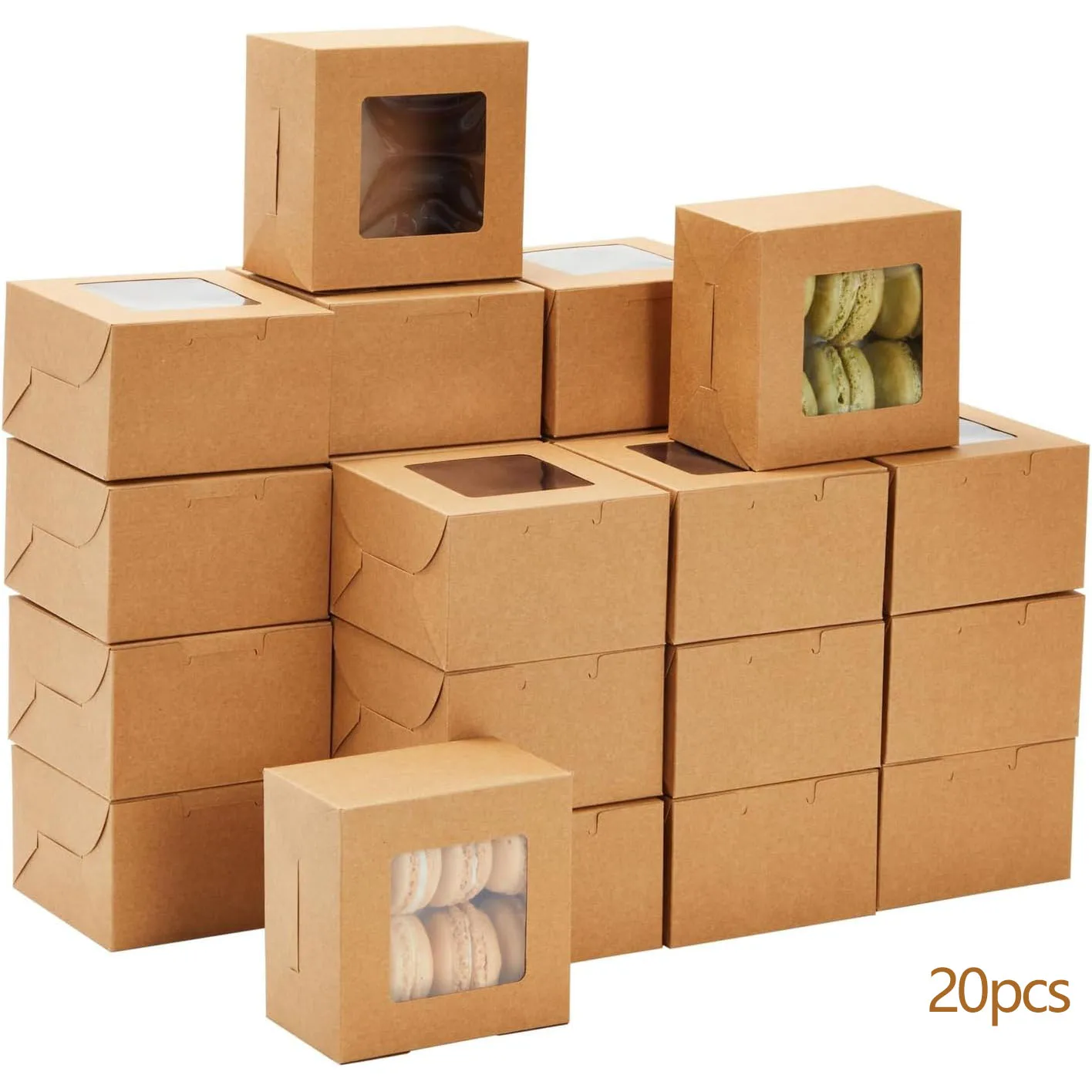 Cake Box with Window,Bakery Pastry Boxes,Cookie Boxes,Mini Pie Box for ...