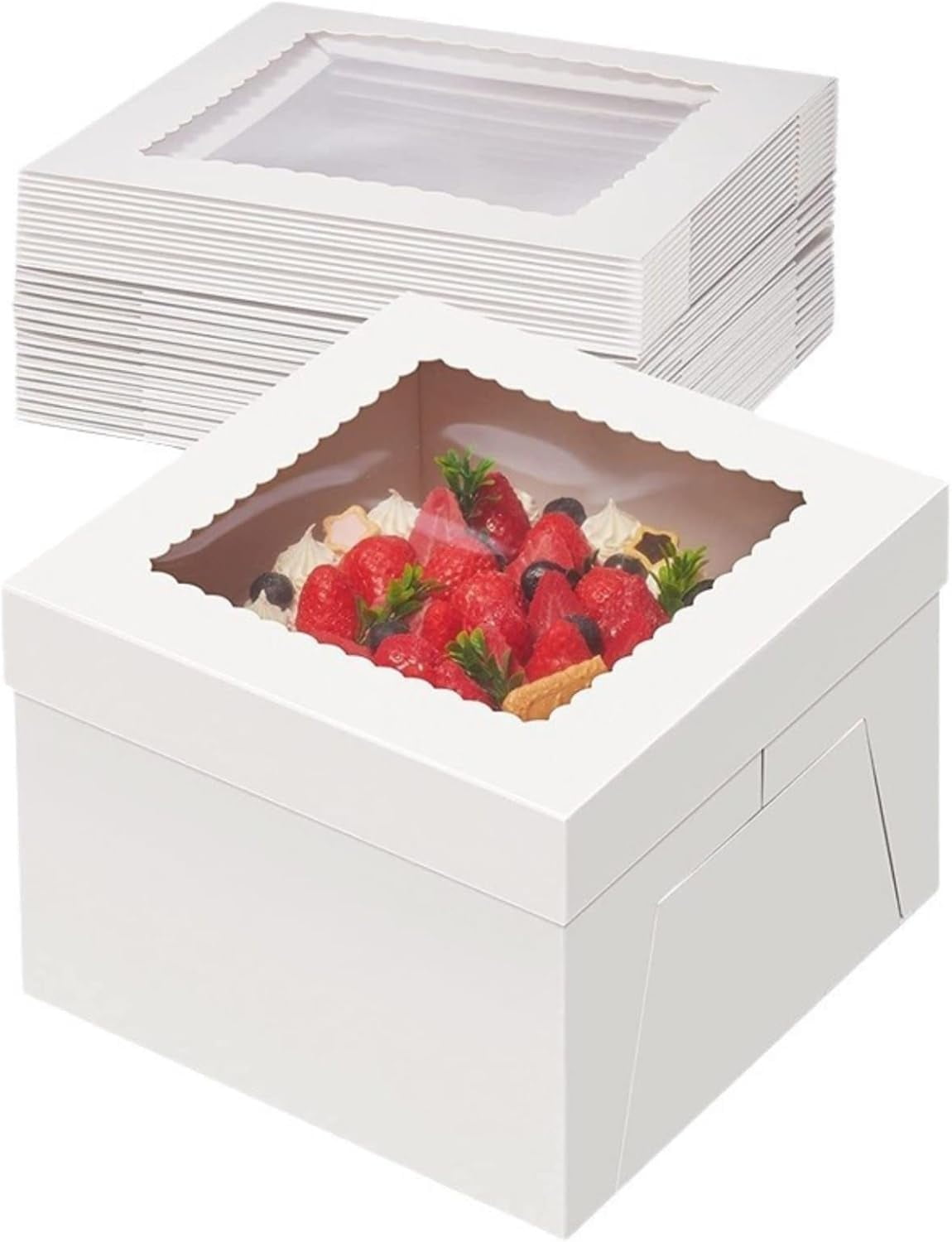 Cake Boxes with Cake Boards (8 Boxes & 8 Boards), Dessert Boxes | 10 ...