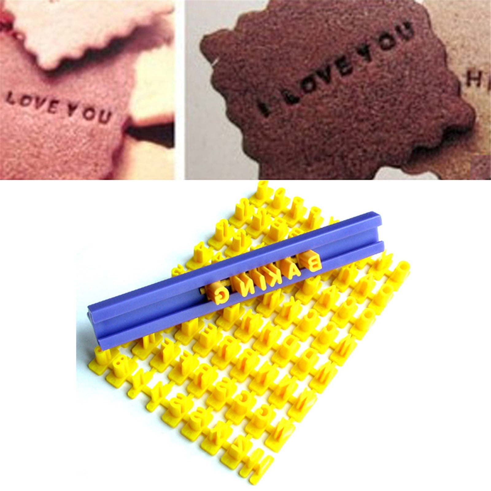 Cake Cake Word Molds, ABS Purple Alphabet Cookie Cutters, Cookie Moulds ...