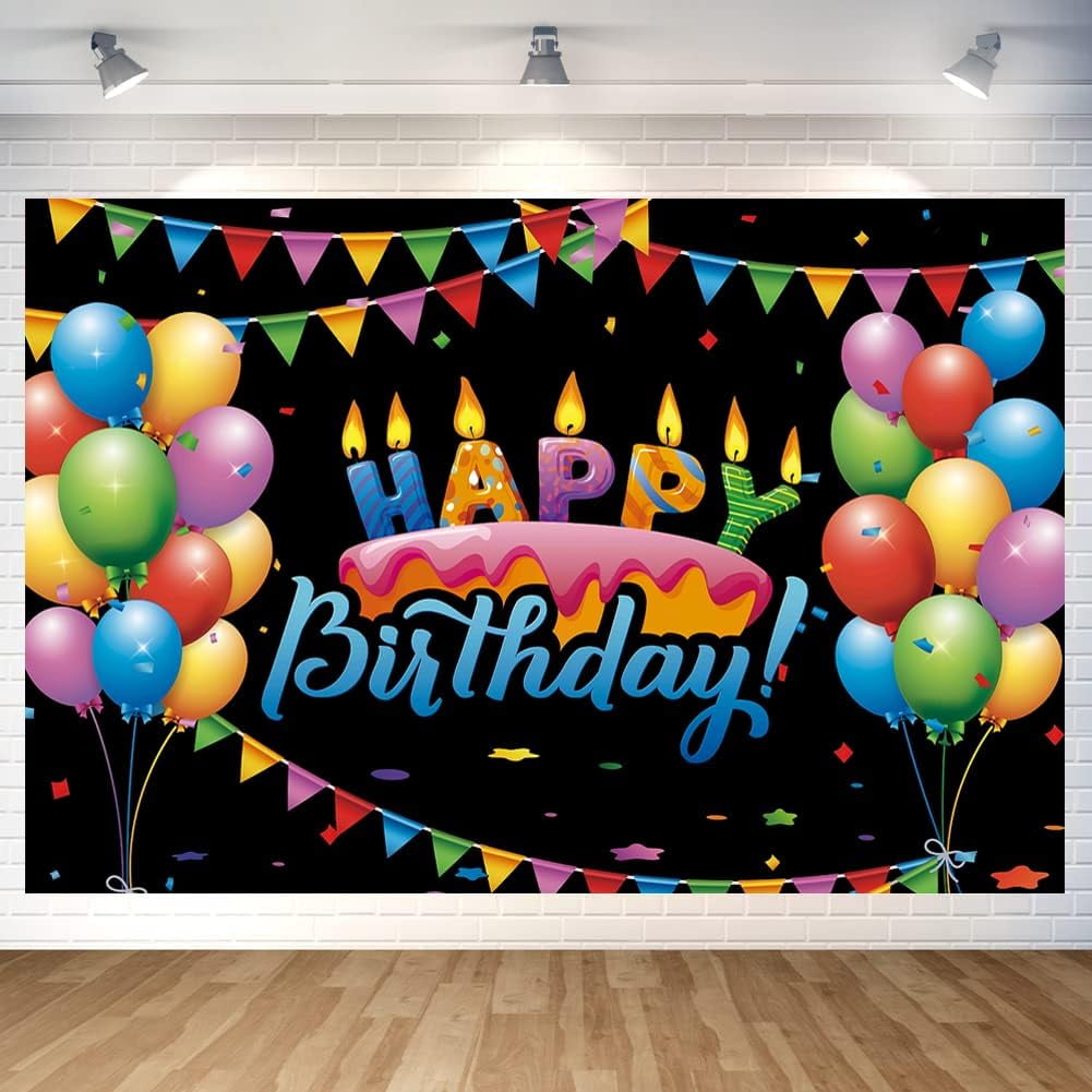 Cake with Candles Birthday Party Decoration Cake with Candles Balloon ...