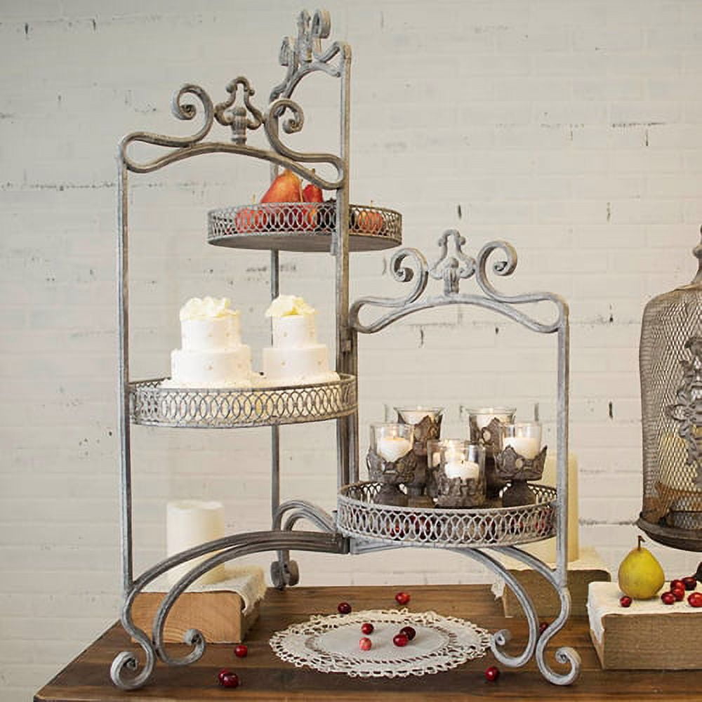 Cake & Candy Displays Metal Dessert Stand 3 Tier 10.25 in. Dia ...