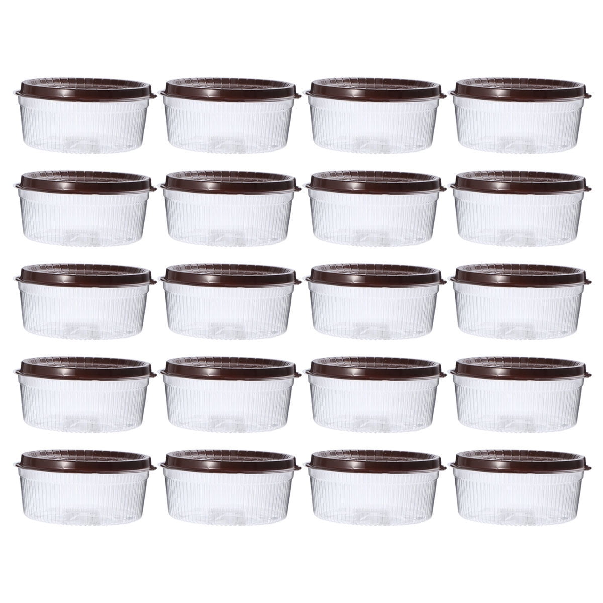 NIAIZEK Black Clear Cake Carrier with 20 Round Dome Lids for Storing ...
