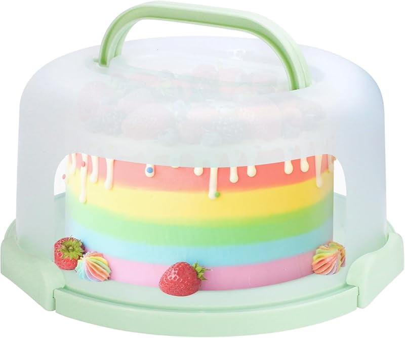 Cake Carrier with Lid and Handle, Fit 10’’ Cake Stand with Lid, Cake ...