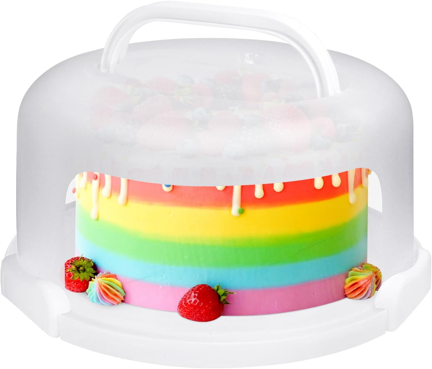 Cake Carrier with Lid and Handle, Fit 10’’ Cake Stand with Lid, Cake ...