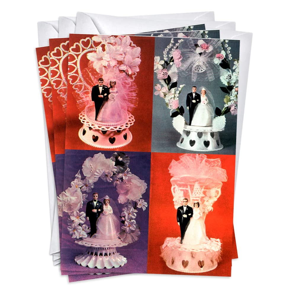 Cake Couple Wedding Engagement Bridal Shower Greeting Cards | 3 Pack ...