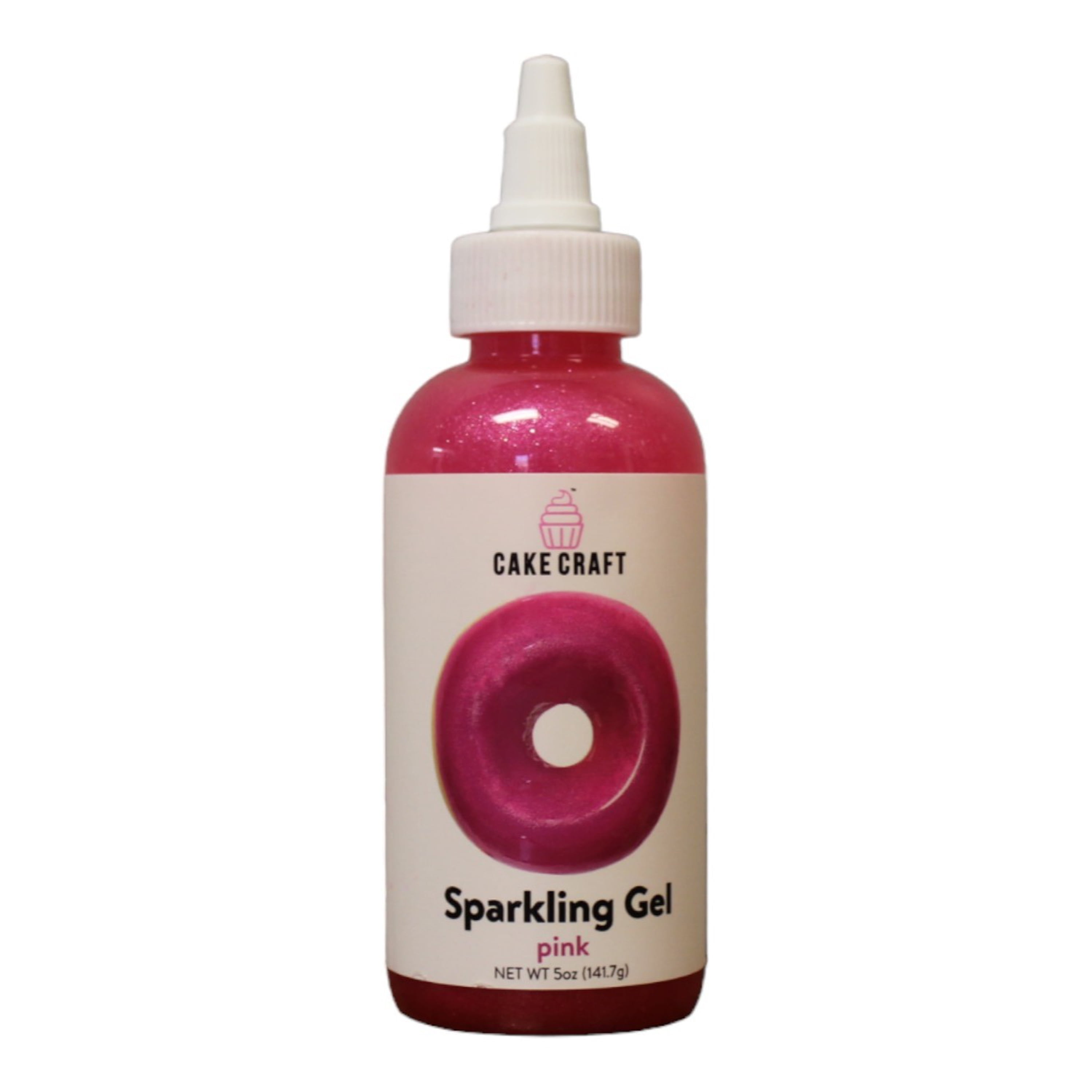 Cake Craft Pink Sparkle Gel, Vanilla Flavored Icing, 5 oz. Bottle ...
