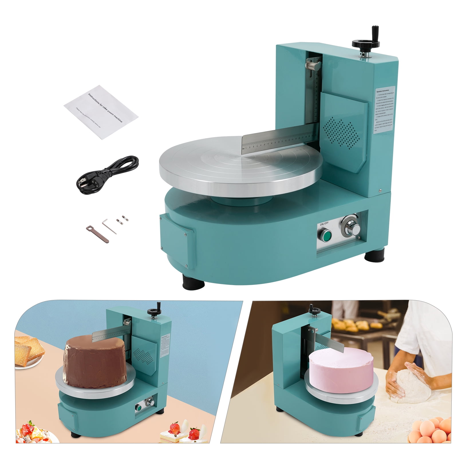 Cake Cream Decorating Spreading Coating Edge Smoothing Machine for 10. ...