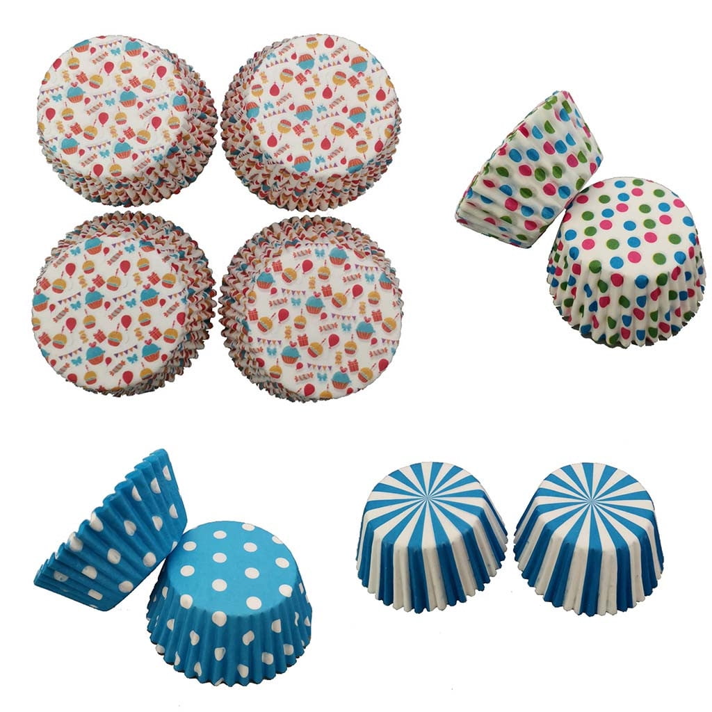 Cake Cup,100pcs Colorful Paper Liner,Disposable Baking Cups,Square ...