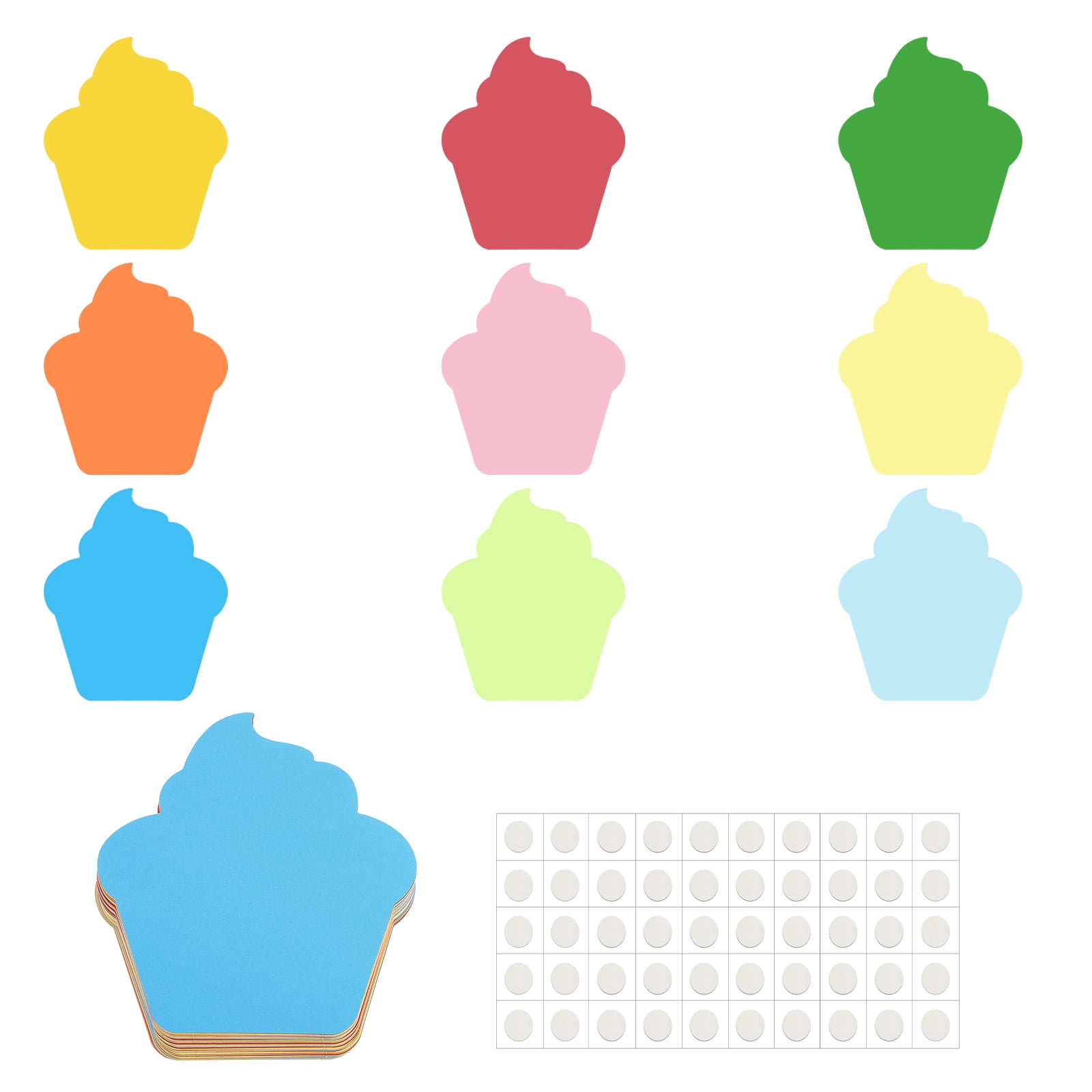 Cake Cutouts, 45 Pack Paper Cakes, Colorful Cake Cutout for Classroom ...