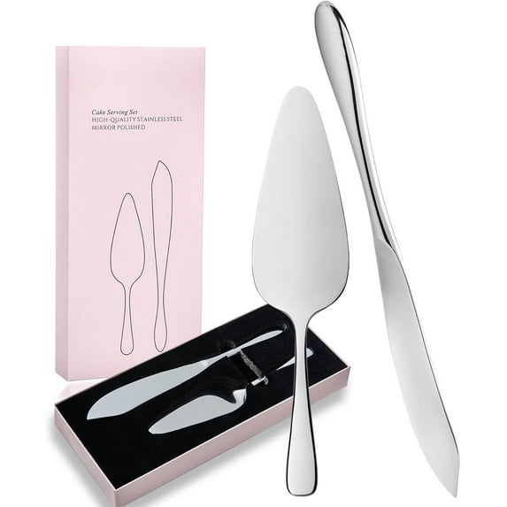 Cake Cutting Set for Wedding, Cake Knife and Server Set, Classic Design ...