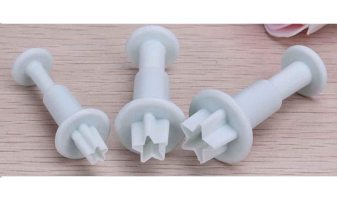 Cake Decor 3Pcs Star Shape Plunger Cutter - Walmart.com