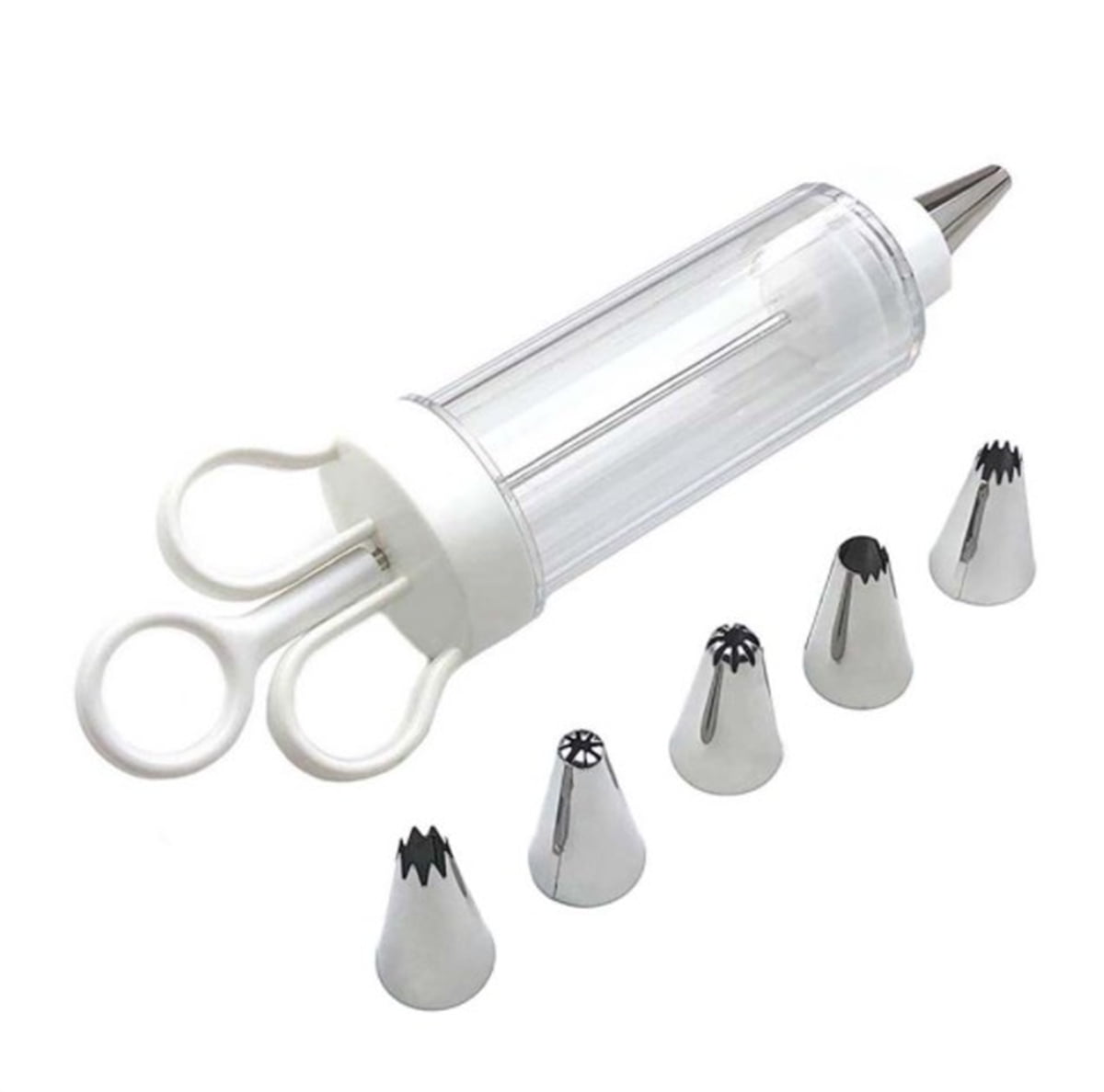Cake Decorating Device 7Pcs/Set,White Cupcake Icing Piping Kit,Plastic ...