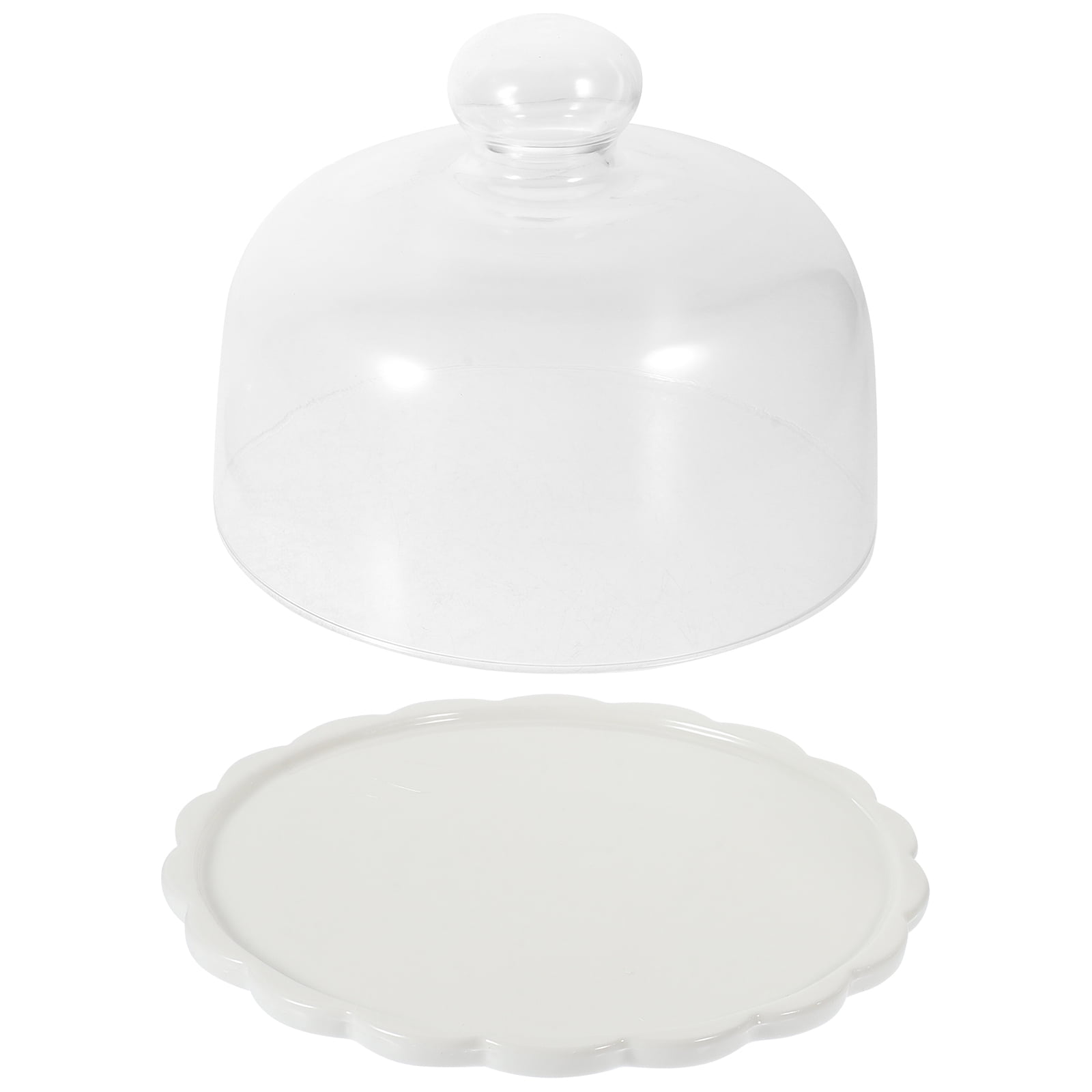 Cake Decorating Holder with Lid Butter Glass Food Service Plate ...