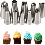 Cake Decorating Icing Piping Tip Set, 10 X-Large Decorating Tips ...