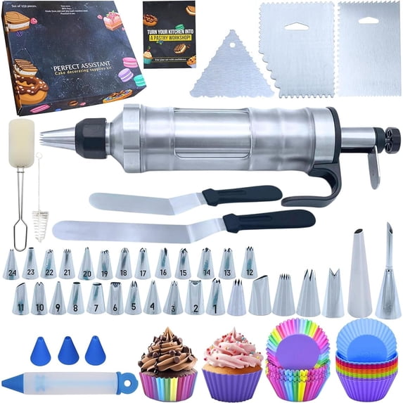 Cake Decorating Kit, 159 Baking Supplies, Icing with 30 Piping Tips ...