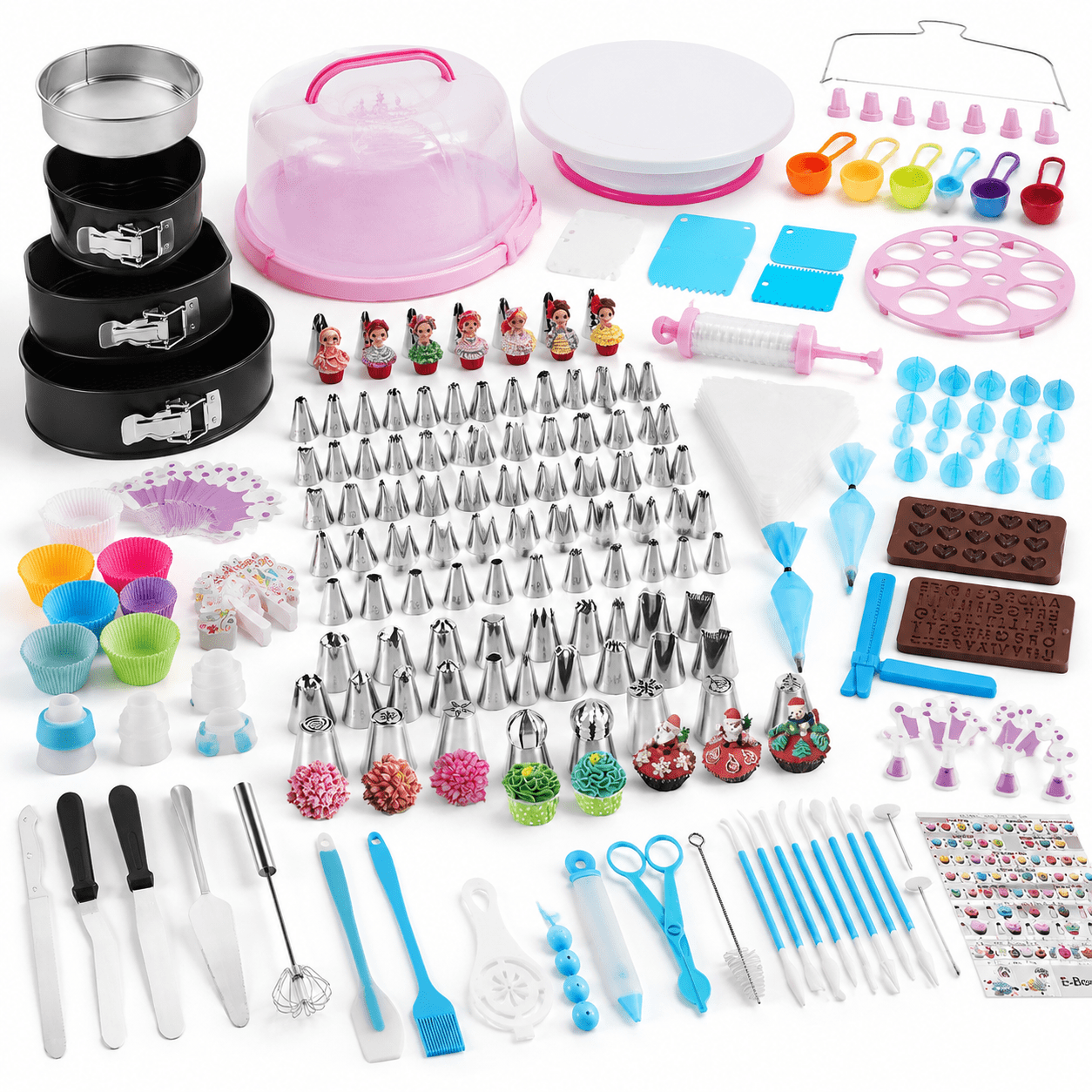 Cake Decorating Kit 635 Supplies With 3 Springform Pan Sets Icing ...