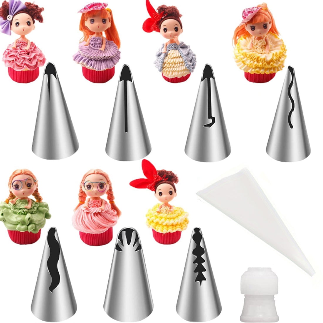 Cake Decorating Kit Set Piping Bags and Tips Scrapers Cupcake ...