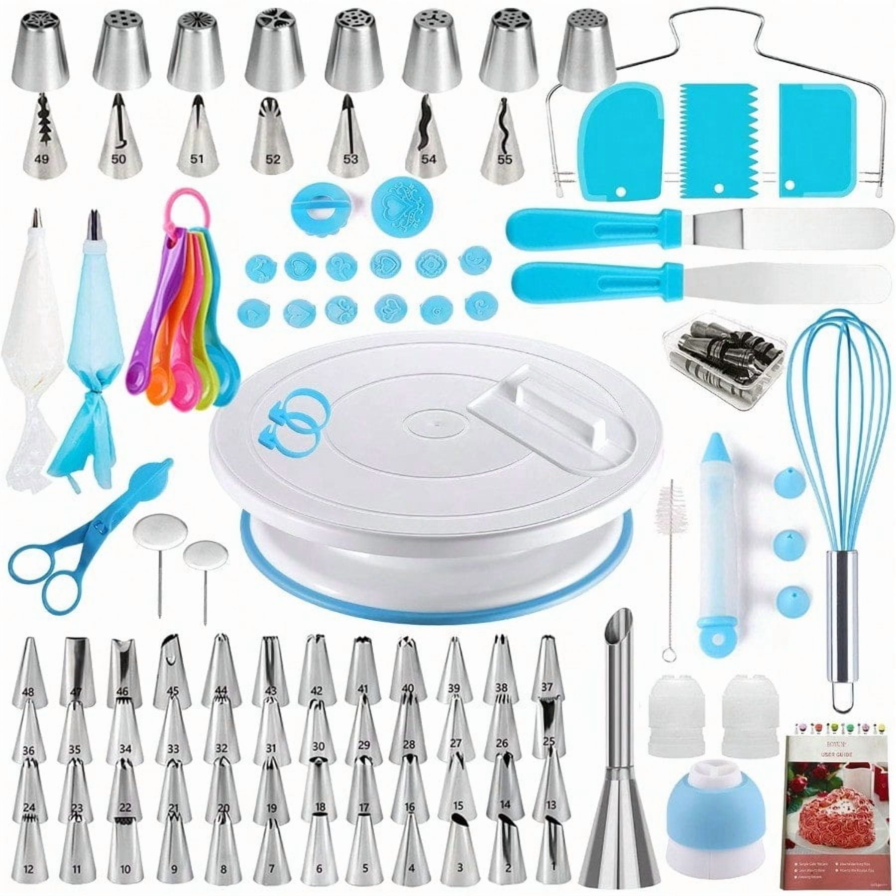 Cake Decorating Kit137pcs Cake Decorating Supplies with Cake Turntable ...