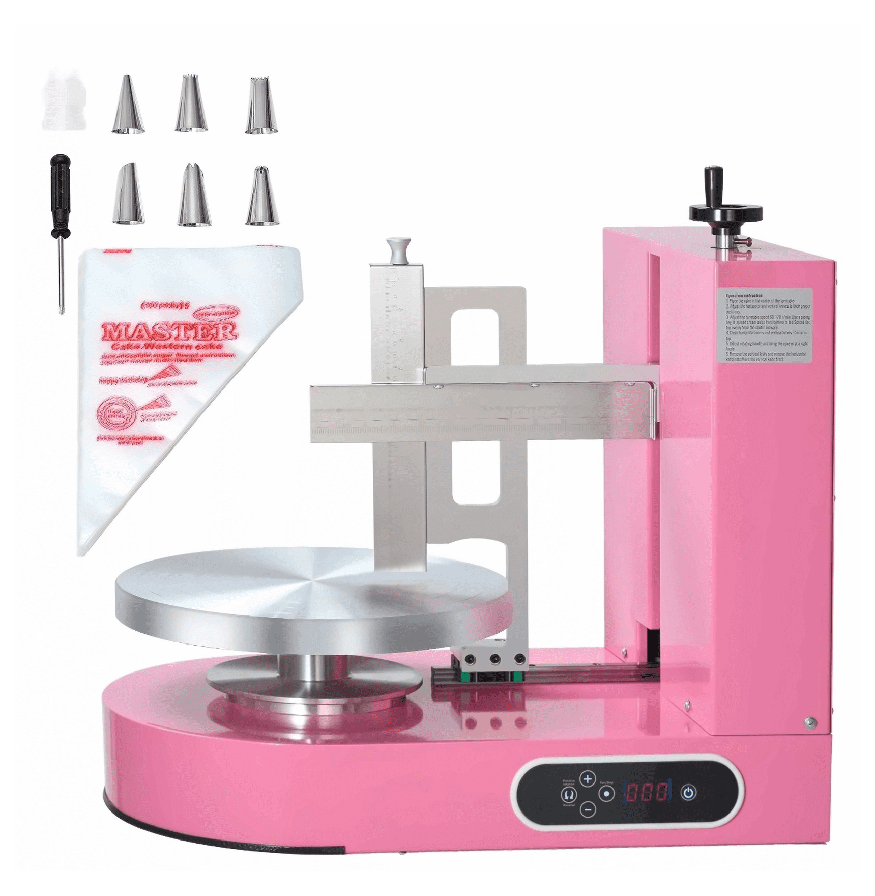 Cake Decorating Machine - Frosting Spreader for 6-14" Cakes - Pink ...