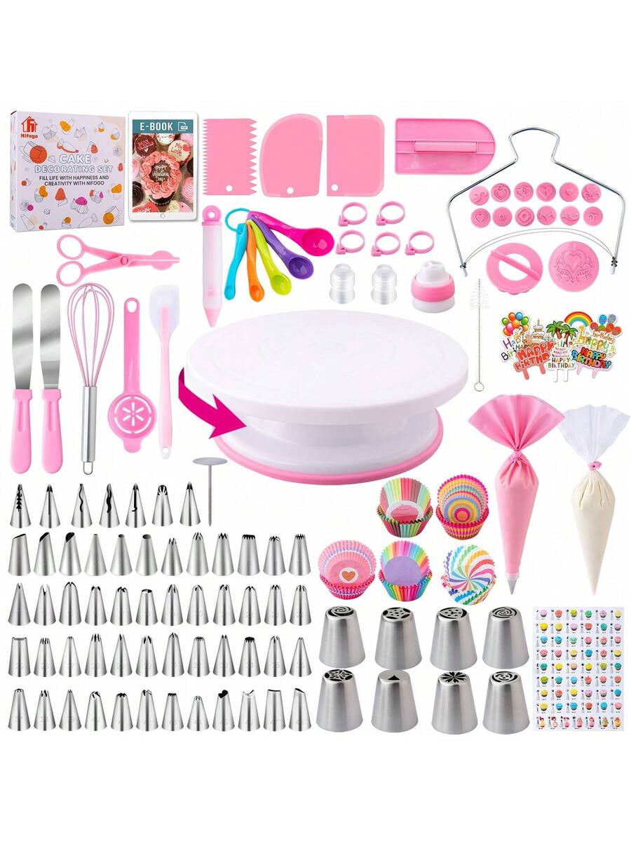 Cake Decorating Supplies Kit Tools 356pcs, Baking Accessories With Cake ...