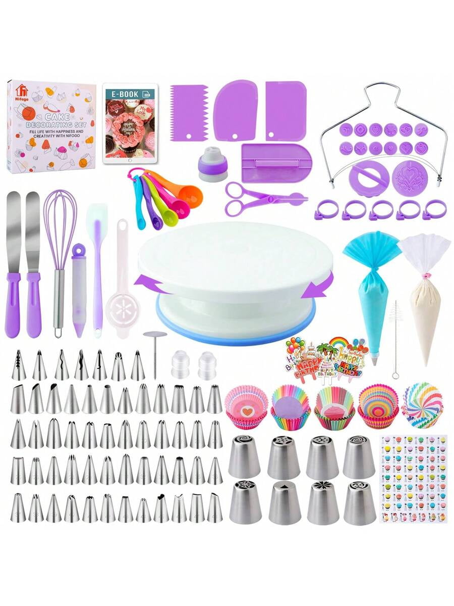 Cake Decorating Supplies Kit Tools 356pcs, Baking Accessories With Cake ...