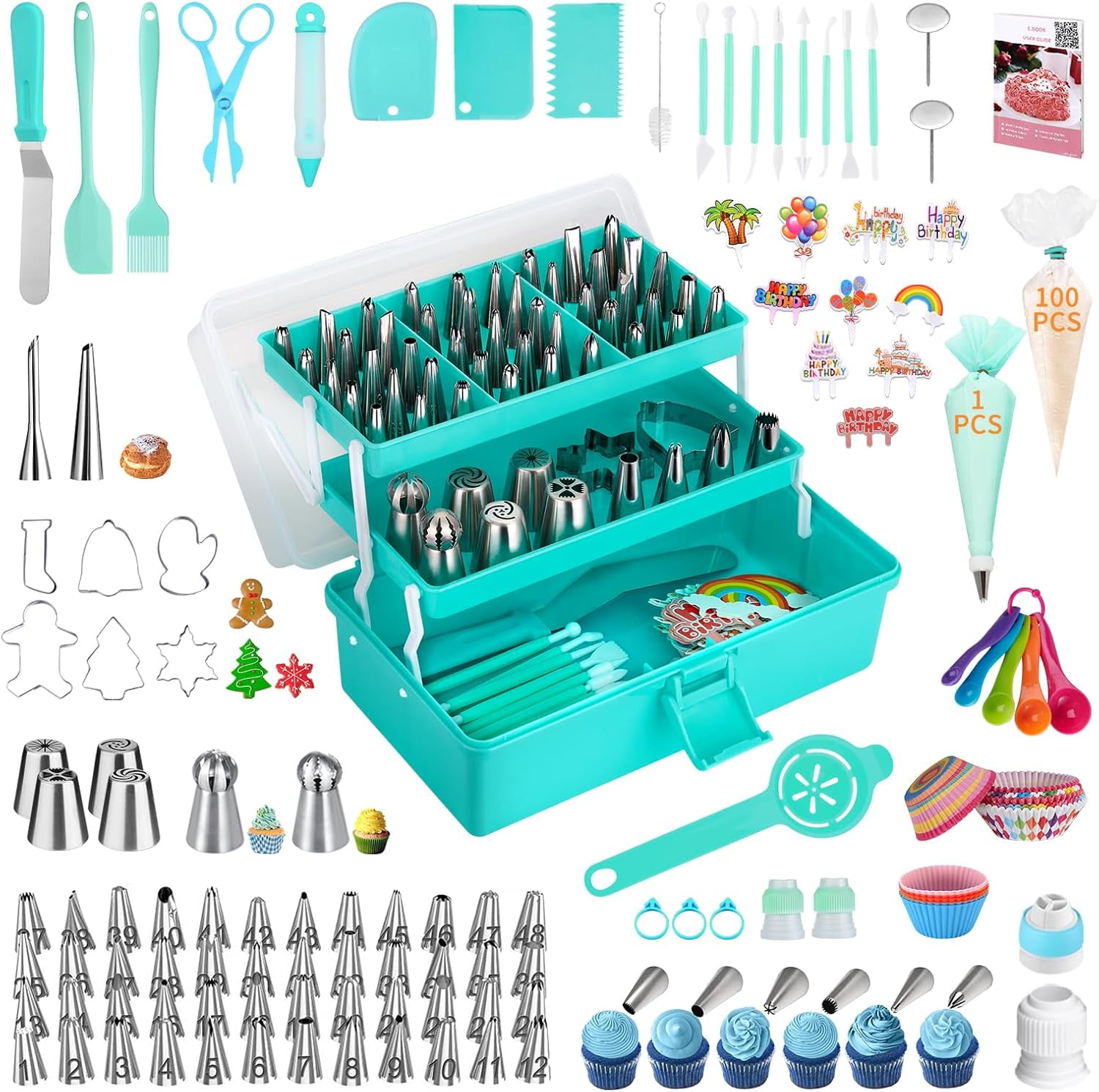 Cake Decorating Supplies Tools Kit: 358 pcs Baking Accessories with ...