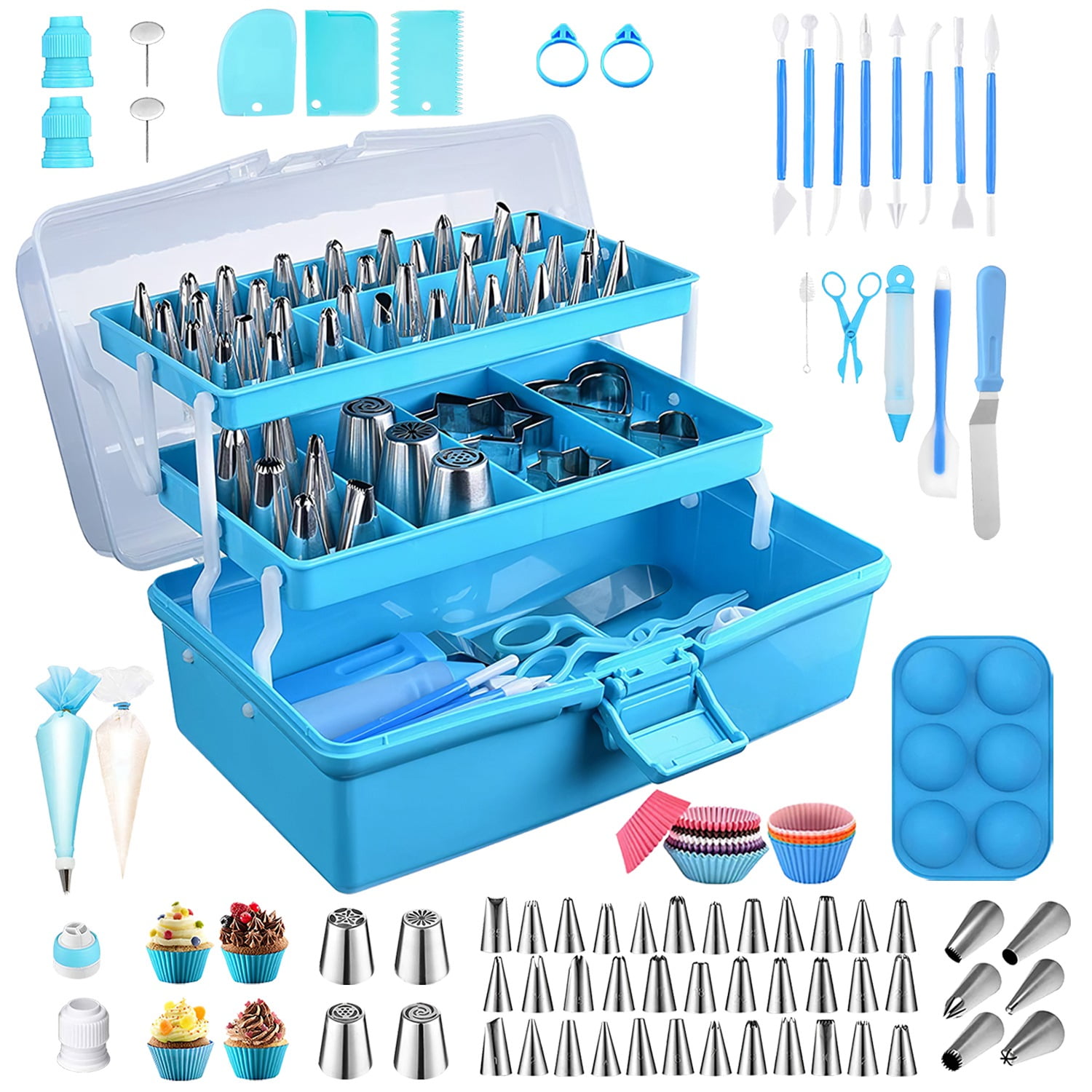 Free Shipping! Cake Decorating Supplies Tools Kit Teqhome 236Pcs Baking ...