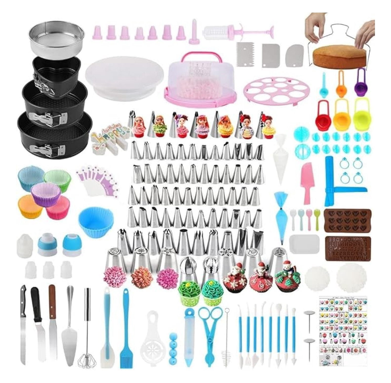 Cake Decorating Turntable,Cake Decorating Supplies with Decorating Comb ...
