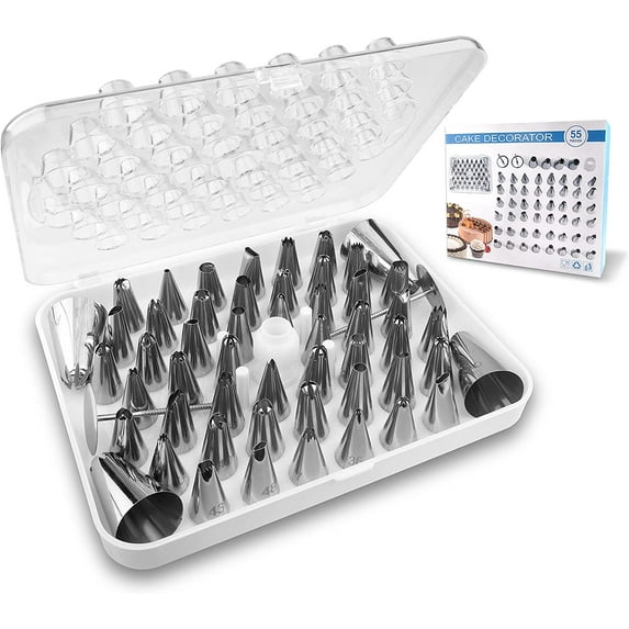 Cake Decorating kit for Beginners-52 Numbered Icing Tips with Pattern ...
