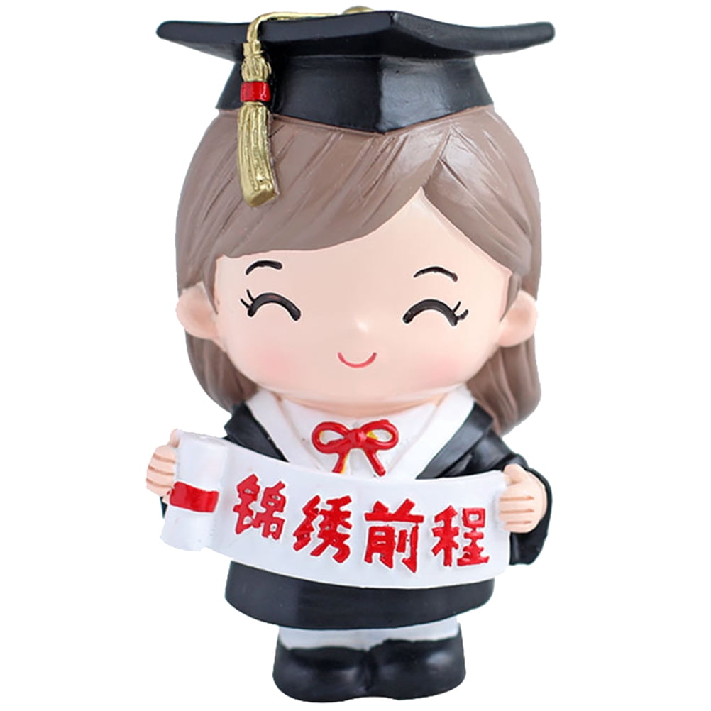 Cake Decorations Graduation Cake Toppers Graduation Figurine Miniature ...