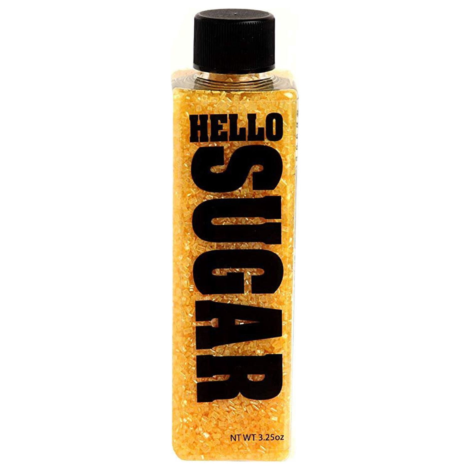 Cake Decorators Hello Sugar Metallic Yellow Sugar Crystals 3.25 Ounce ...