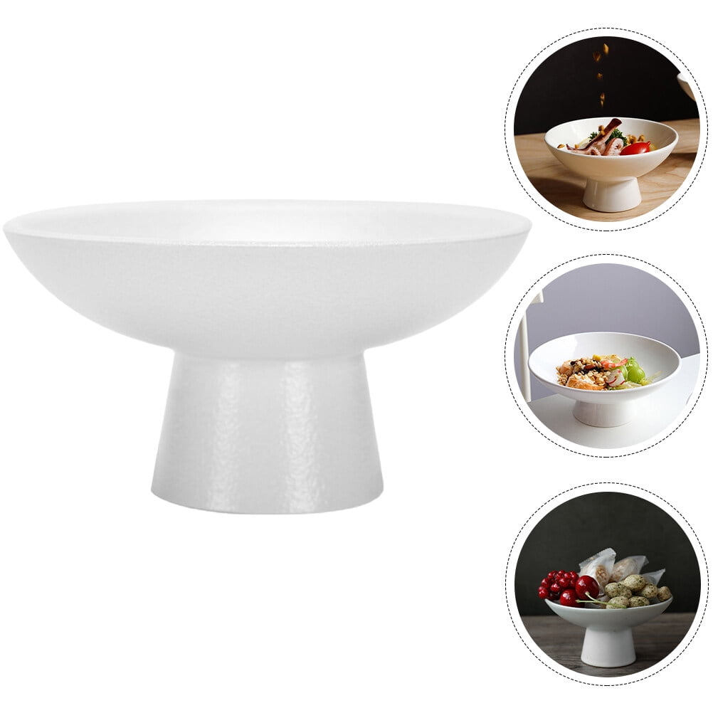 PartyKindom White Ceramic Fruit Bowl For Co-Workers 1Set 4.72X4.72X2 ...